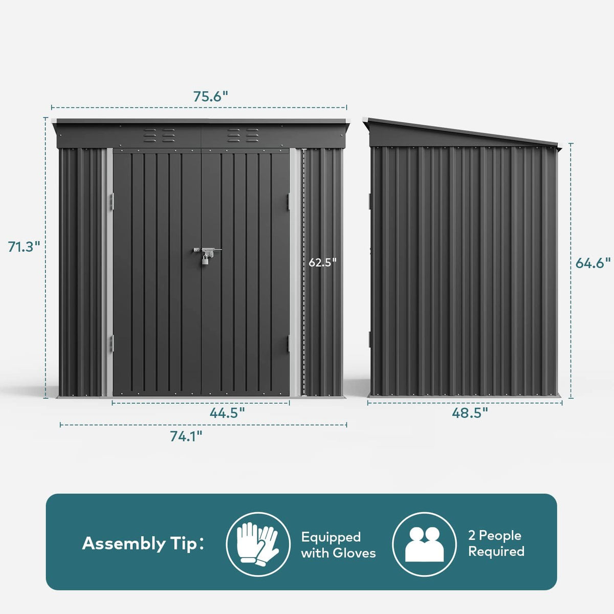 6' x 4' Outdoor Storage Shed – Gizoon